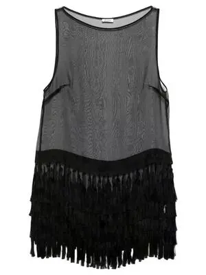 ST. AGNI Tassel-detail Mini Dress - Black