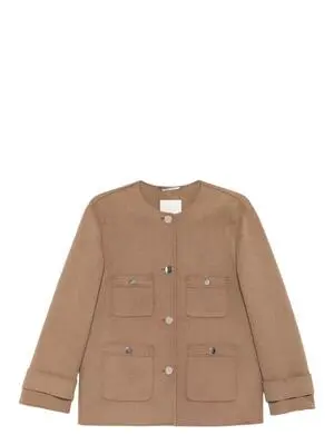 Max Mara Buttoned Pocket Jacket - Brown
