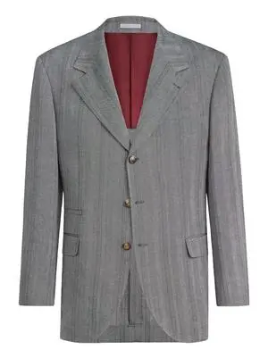 Brunello Cucinelli Long-sleeves Blazer - Grey