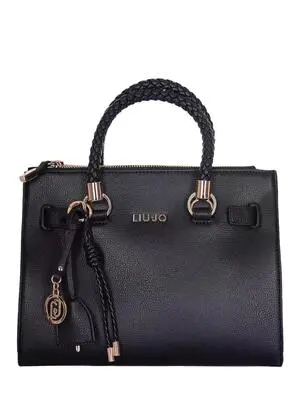 Liu Jo Medium Braided-handle Tote - Black