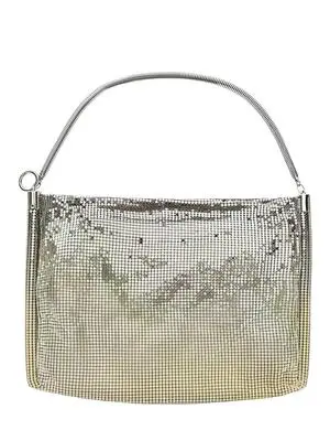 Rabanne Small Pixel Tube Shoulder Bag - Silver