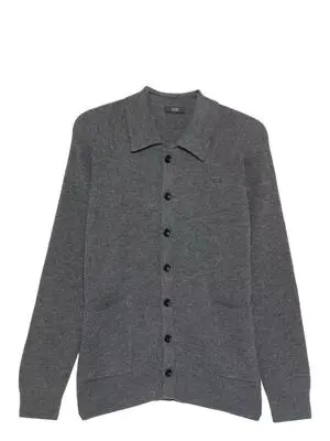 HOSIO Polo-Collar Cardigan
