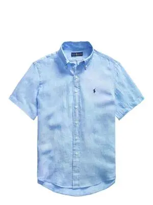 Polo Ralph Lauren Button-down Short-sleeve Shirt - Blue