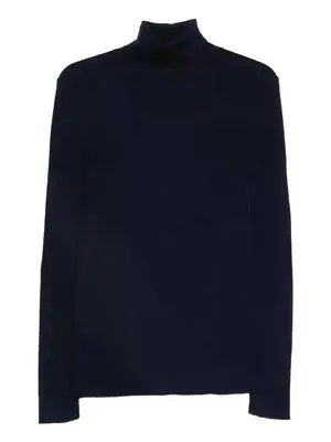 SUNFLOWER Ribbed Knit Roll-neck Sweater - Blue