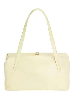 JIL SANDER Small Goji Embossed Frame Leather Tote - Neutrals