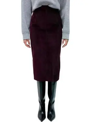 N°21 Corduroy Midi Skirt - Purple