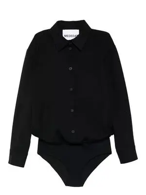 MEDEEA Button Bodysuit - Black