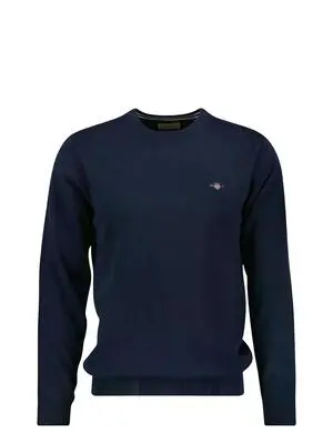 Gant Crew-neck Wool Sweatshirt - Blue