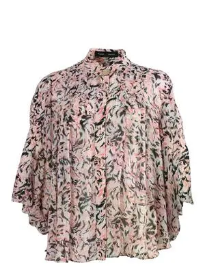 Proenza Schouler Printed Pattern Short-sleeve Blouse - Pink