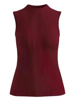 BOSS Ribbed Sleeveless Top - Red