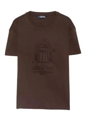 Max Mara Embroidered Graphic T-shirt - Brown