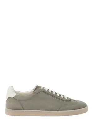 Brunello Cucinelli Suede Low Top Sneakers Green