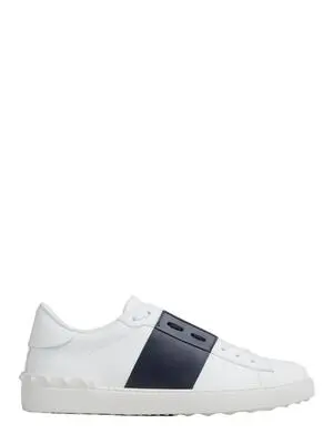 Valentino Garavani Open Leather Sneakers Navy Blue