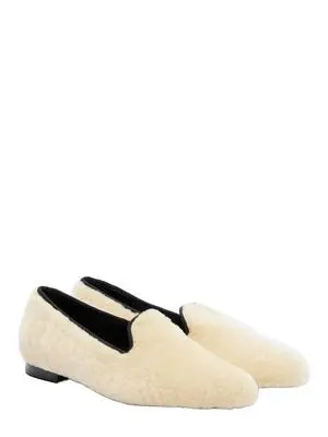 TOTEME Shearling Loafers - White
