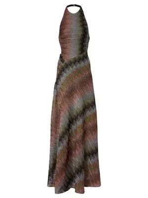 Missoni Zig Zag Halterneck Lamé Maxi Dress - Multicoloured