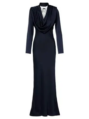 ROTATE BY BIRGER CHRISTENSEN Scarf-detail Draped Gown - Blue