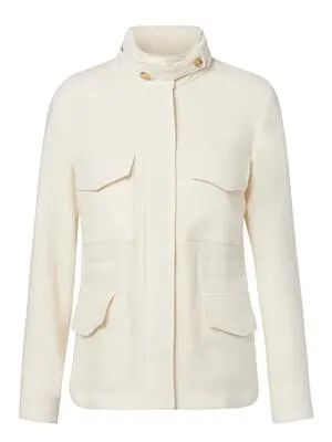 Loro Piana Traveller Mini Linen Crêpe Field Jacket - White