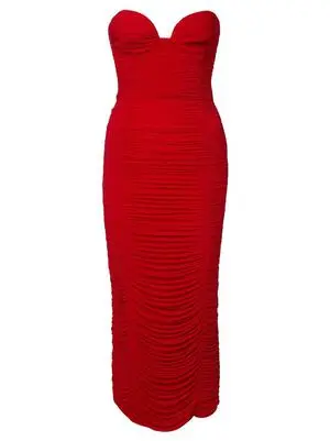 Magda Butrym Sweetheart Bustier Dress - Red