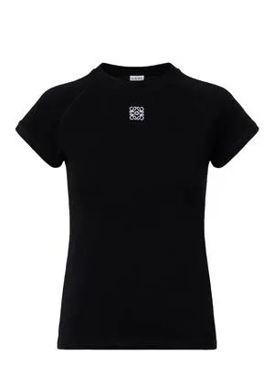 Loewe Anagram Cotton-blend T-shirt - Black