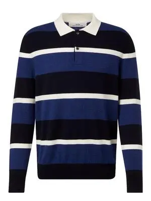 ARCH4 Arch4 Striped Cashmere Polo Sweater