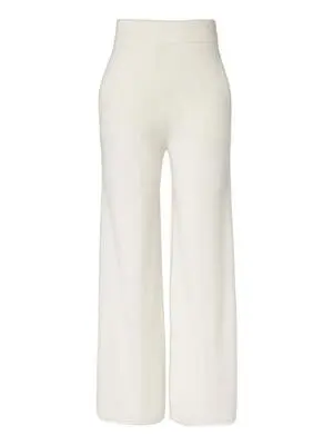 Max Mara Piega Cashmere Wide-leg Pants - White