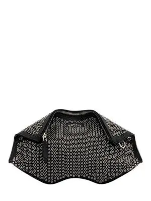 ALEXANDER MCQUEEN Manta Embellished Leather Clutch
