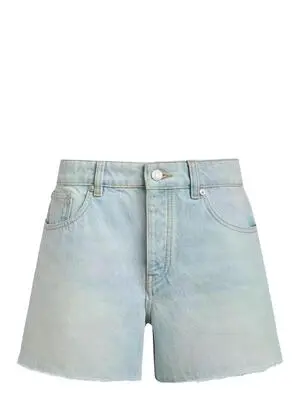 12 STOREEZ Frayed Denim Shorts - Blue