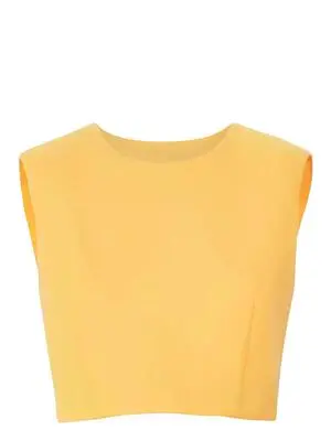 Carolina Herrera Sleeveless Cropped Top - Yellow