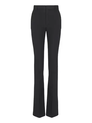 Balmain Virgin Wool Straight-leg Trousers - Black
