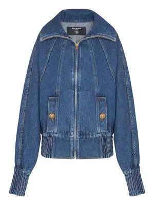 Balmain Denim Bomber Jacket - Navy