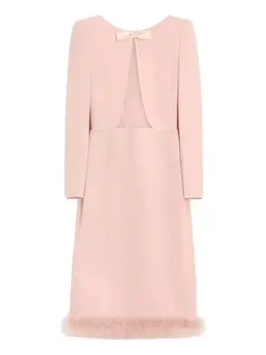 Valentino Garavani Midi Shoulder Pads Dress - Pink