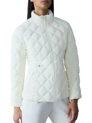 Mackage Diamond Quilted Recycled Down Jacket - Cream