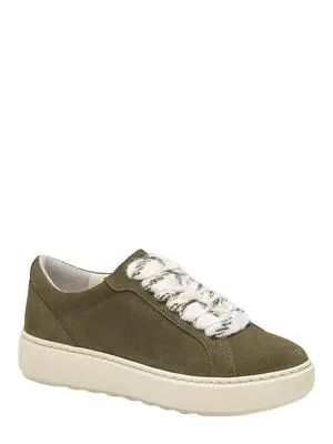 Johnston & Murphy Cammie Low Top Sneaker - Olive Suede