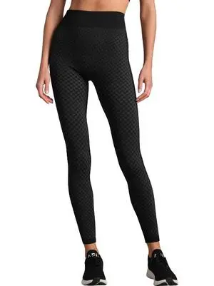 RHONE Houndstooth Check Leggings Pure Black Houndstooth