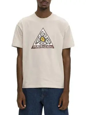 MAUI & SONS Infinity Triangle Graphic Print Cotton T-shirt - Cement