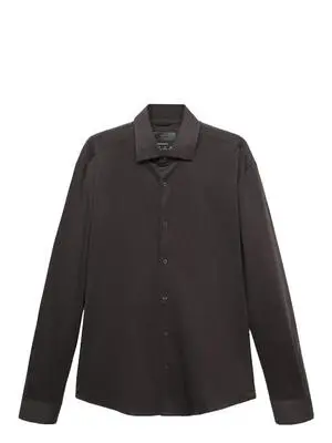 Mango Comfort Stretch Button-up Shirt Brown