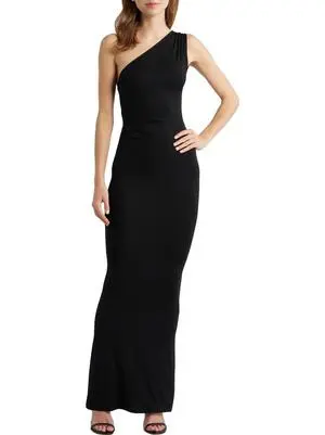 ARTLESS FOREVER Elva One-shoulder Mermaid Gown - Black