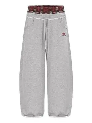 AELFRIC EDEN Double Waist Baggy Sweatpants - Grey