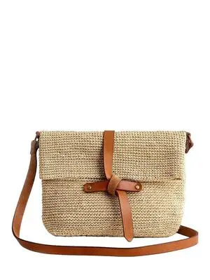 MINGA Carmen Woven Crossbody Bag Natural