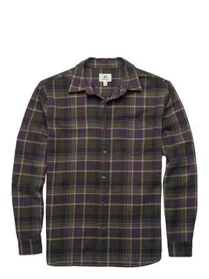 SURFSIDE SUPPLY CO. Brian Flannel Plaid Shirt Grape Combo
