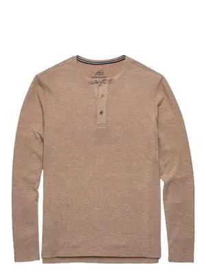 SURFSIDE SUPPLY CO. Sean Ultra Soft Classic Henley - Camel Heather