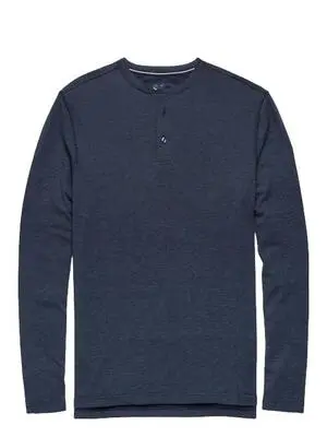 SURFSIDE SUPPLY CO. Sean Ultra Soft Classic Henley Navy Heather