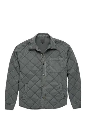 SURFSIDE SUPPLY CO. Lennon Quilted Shirt Jacket Iron Gate Grey
