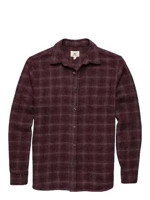 SURFSIDE SUPPLY CO. Brian Brushed Plaid Shirt Cabernet Heather