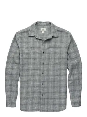 SURFSIDE SUPPLY CO. Brian Brushed Plaid Shirt Heather Grey