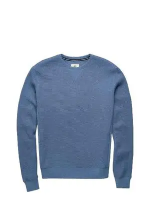 SURFSIDE SUPPLY CO. Butch Waffle Thermal Crewneck - Blue Heather