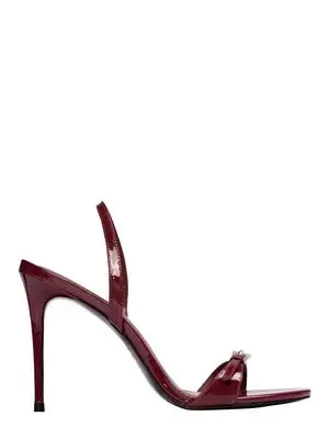 BLACK SUEDE STUDIO Romi 100 Patent Sandal - Ruby Patent Leather