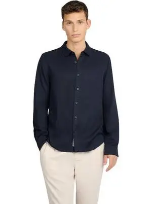 Onia Lyocell Long Sleeve Shirt - Midnight