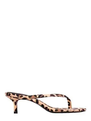 BLACK SUEDE STUDIO Tash 50 Satin Mule - Cheetah Satin
