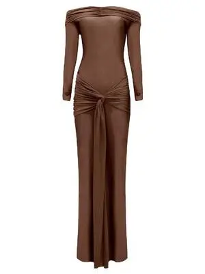 LEDIEL LEDIEL Strapless Maxi Dress Brown